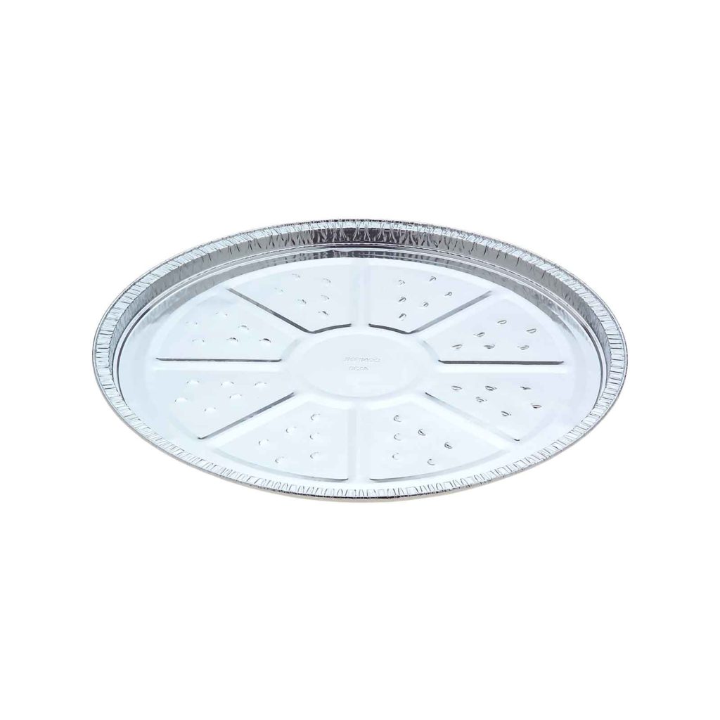 Large Pizza Tray 740ml Perforated (450 per carton) - Confoil